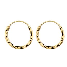 Firetti Damen Paar Creolen &raquo;Schmuck Geschenk Silber 925 Ohrschmuck Ohrringe gedrehte Optik&laquo; 15mm, Silber 925 (Sterlingsilber)