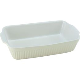 Creatable Auflaufform &raquo;Pastell Kitchen&laquo; Steinzeug 1 Stk. tlg. klassisches Streifenrelief, umlaufender Kantenschutz, Pastellfarben beige Steinzeug B/H/