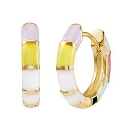 Firetti Damen Paar Creolen &raquo;Schmuck Geschenk Silber 925 Emaille&laquo; Made in Germany bunt 19,2mm, Silber 925 (Sterlingsilber)