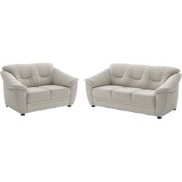 Sit & More sit&more Polstergarnitur &raquo;Savona&laquo; 2 tlg. Set: 2- & 3er-Sofa, mit Federkern beige B/H/T: 90cm x 90cm, Flachgewebe