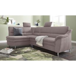 Sit & More sit&more Ecksofa &raquo;Cardoso L-Form&laquo; mit Federkern, wahlweise mit Schlaffunktion und Schubkasten grau Luxus-Microfaser (90% Polyester, 10% Polyamid);