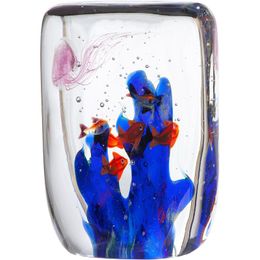 Gilde Skulptur &raquo;Dekoobjekt Quader Riff&laquo; Glas B/H/T: 14cm x 20cm x 7cm
