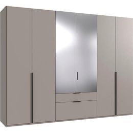 wimex Dreht&uuml;renschrank &raquo;Mugano&laquo; mit langen oder kurzen Griffen aus Metall, in vielen Breiten, 208 oder 236 cm hoch, Made in Germany Holzwerkstoff Saharagrau