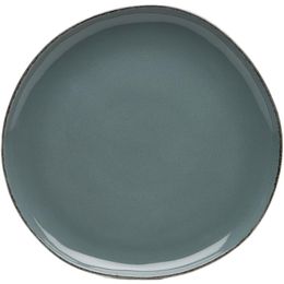 Van Well Speiseteller &raquo;Urban, flacher Teller 27 cm, 6 St&uuml;ck&laquo; Teller Set, sp&uuml;lmaschinen- und mikrowellengeeignet grau Steinzeug 27cm