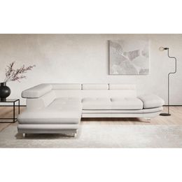 COTTA Ecksofa &raquo;Enterprise L-Form, B: 277 cm&laquo; Arm- & Kopfteilverstellung, optional Schlaffunktion wei&szlig; Softlux -Kunstleder;Luxus-Kunstleder B/H/T: 