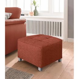 Sit & More sit&more Hocker &raquo;Pablo&laquo; orange Luxus-Microfaser (90% Polyester, 10% Polyamid);Kunstleder SOFTLUX ;Luxus-Microfaser ALTARA NUBUCK (100% Polyester) B/H/