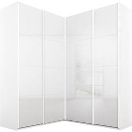Rauch Schwebet&uuml;renschrank &raquo;Kleiderschrank Garderobe Eckkleiderschrank QUADRA mit edler Glasfront&laquo; in den H&ouml;hen 210/229 cm, inkl. Soft-Close-Funktion, 