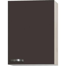 Optifit H&auml;ngeschrank &raquo;Faro&laquo;, mit Metallgriff, Breite 60 cm grau akaziefarben, B/H/T: 60cm x 89,6cm x 34,6cm, T&uuml;ren: 1 Stk.