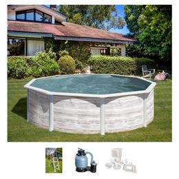 GRE Rundpool &raquo;Finlandia&laquo; H&ouml;he 120 cm, in versch. Gr&ouml;&szlig;en erh&auml;ltlich beige &Oslash;/B/H/L: 460cm x Breite x H&ouml;he 120cm x L&auml;nge, 17.450 l