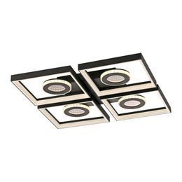 Paul Neuhaus Deckenleuchte &raquo;TRAFORO&laquo; LED-Board 1 Stk. warmwei&szlig; - kaltwei&szlig; CCT - &uuml;ber Fernbedienung, dimmbar &uuml;ber Fernbedienung, Memory schwarz 1, &Oslash; 0cm H: 6,2cm, 1