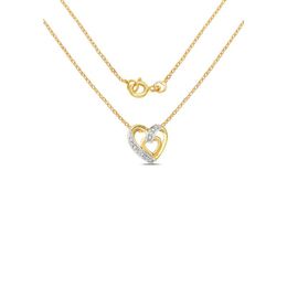 Firetti Damen Kette mit Anh&auml;nger &raquo;Schmuck Geschenk, Herz&laquo; mit Diamanten silber 0,04, Diamanten Silber 925 (Sterlingsilber), L: 45 B: 1,2mm