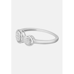 Diamant Exquis Ring aus 375 Wei&szlig;gold mit Diamant | Gr.: 50