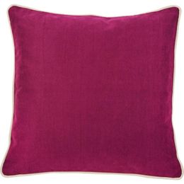 done. Dekokissen &raquo;Joy&laquo; unifarben, Rei&szlig;verschluss, Kissenh&uuml;le ohne F&uuml;llung, 1 St&uuml;ck lila Polyester B/L: 65cm x 65cm, 1 Stk.