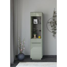 set one by Musterring Standvitrine &raquo;Reno&laquo; 1 Stk. tlg. Mit Sockel in diversen Farben, 193 cm H&ouml;he & Farbauswahl Glas, Holzwerkstoff olivgr&uuml;nmatt lack, 