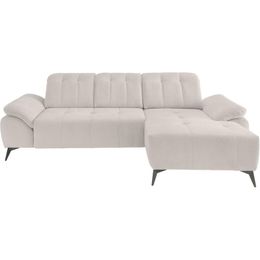 Home Affaire Ecksofa &raquo;Lazio modern und bequem, schmale Armlehnen, tolle Detailverarbeitung&laquo; beige 100% Polyester B/H/T: 280cm, Microfaser, Recamiere 