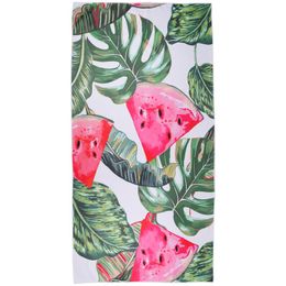 Capelli New York Strandtuch schnelltrocknend, inkl. praktischer Tasche bunt Microfaser, Mikrofaser B/L: 80cmx160cm, 1 Stk., Wassermelonen, Microfaser