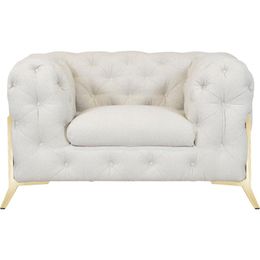 Home Affaire Chesterfield-Sessel &raquo;Amaury Sessel&laquo; aufw&auml;ndige Knopfheftung, moderne Chesterfield Optik, Fu&szlig;farbe w&auml;hlbar beige Struktur (100% Polyester9