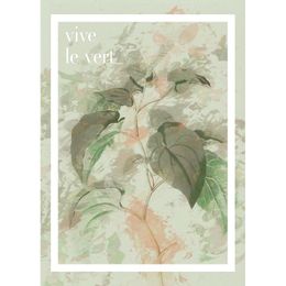 Komar Bild &raquo;PLANT ART Vive le vert&laquo; Natur 1 Stk. tlg. Wandbild zur Dekoration - ohne Rahmen gr&uuml;n Holz, Papier B/H/T: 50cm x 70cm, Wandbild Natur, 1 Stk.
