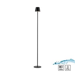 JUST LIGHT Stehlampe &raquo;EURIA&laquo; LED-Modul 1 Stk. Warmwei&szlig; Akkuleuchte schwarz 1, &Oslash; 16cm H: 125cm, 1 Stk.