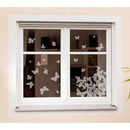 Komar Fensterbild &raquo;Schmetterlinge&laquo; 31x31 cm, selbsthaftend grau Kunststoff B/L: 31cm x 31cm