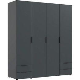wimex Kleiderschrank &raquo;Modena&laquo; Dreht&uuml;ren-Schrankprogramm grau Holzwerkstoff Graphit, B/H/T: 160cm x 185cm x 54cm