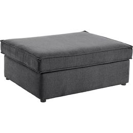 OTTO home Polsterhocker &raquo;Florid&laquo; einzeln stellbar oder als Teil eines Modulsofas, auch in Cord schwarz Baumwollmix (60% Baumwolle/40% Leinen);Struktur