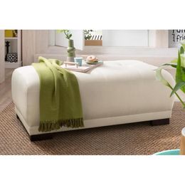 Home Affaire Hocker &raquo;Langeland&laquo; passend zur Serie "Langeland" beige Webstoff (100% Polyester);Filzoptik (100% Polyester);Struktur (100% Polyester) B/H