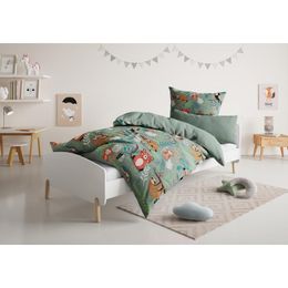 OTTO home Kinderbettw&auml;sche &raquo;CUDDLEE&laquo; 2 Stk. in vielen Designs: Dino,Einhorn,Weltraum,Baustelle,Herz,Trecker,Safari wei&szlig; Renforc&eacute;, Obermaterial: 100% 