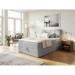 ED EXCITING DESIGN Boxbett &raquo;"Granada" inkl. Bettkasten und Topper&laquo; erh&auml;ltlich in den Gr&ouml;&szlig;en 120x200cm, 160x200cm & 180x200cm grau 100% Polyester 