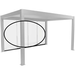 BioHort Glasschiebet&uuml;r &raquo;Klarglas Gr. 4,5 m f&uuml;r Pergola, verschiedene Farben&laquo; 420x 234,9 cm, Glaselemente aus 10 mm ESG transparent Glas, Stahl 234,9cm, 420cm