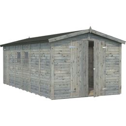 Palmako Ger&auml;tehaus &raquo;Dan&laquo; grau grau Massivholz Einheitsgr&ouml;&szlig;e