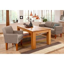 OTTO home Sofa &raquo;Fehmarn&laquo; in 3 Breiten beige Strukturstoff (Zusammensetzung: 100% Polyester) B/H/T: 150cm x 98cm x 81cm, Strukturstoff, 2 Sitzer
