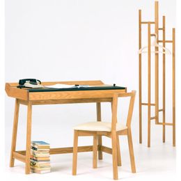 WOODMAN Schreibtisch &raquo;Brompton&laquo; im skandinavian Design, Gestell aus massiver Eiche, FSC -zertifiziert braun B/H/T: 108cm x 80cm x 60cm