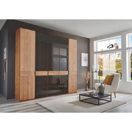 Wiemann Kleiderschrank &raquo;Cardiff, Massivholzt&uuml;ren in Kombination mit Glas- oder Spiegelt&uuml;ren&laquo; 4 Breiten, 2 H&ouml;hen 216/236cm ausw&auml;hlbar, hochwertiges 