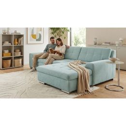 OTTO home Ecksofa &raquo;Torrnby 268 x 178 cm, mit Steppungen, modern & stabil&laquo; L-Form, aus haustierfreundlichem Pet Friendly Bezug gr&uuml;n 100% Polyester B/H/