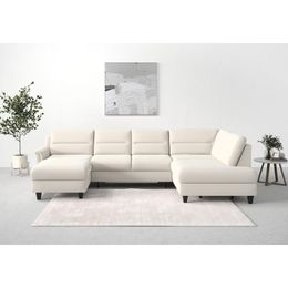 Sit & More sit&more Wohnlandschaft &raquo;Far&ouml; U-Form&laquo; inklusive Federkern, wahlweise mit Schlaffunktion und Bettkasten beige B/H/T: 325cm x 90cm x 187cm, Luxus-