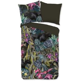 PURE luxury collection Wendebettw&auml;sche &raquo;Samurai&laquo; 2 Stk. Mikrofaser, 135x200, 2 Teilig, Pflegeleicht, Wende, Leopard, tropisch bunt Microfaser, 