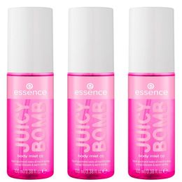 Essence Damen K&ouml;rperspray &raquo;JUICY BOMB body mist&laquo; Set, 3 pink Einheitsgr&ouml;&szlig;e