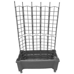 KHW Spalier &raquo;Calypso&laquo; BxTxH: 79x35x115 cm, Pflanzkasten mit Rollen und Bew&auml;sserungssystem grau Kunststoff B/H/T: 79cm x 115cm x 35cm