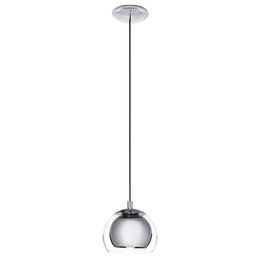 Eglo H&auml;ngeleuchte &raquo;ROCAMAR&laquo; E27 1 Stk. H&auml;ngeleuchte - Esstischlampe - f&uuml;r K&uuml;che, Esszimmer oder Wohnzimmer silber 1, &Oslash; 19cm H: 110cm, 1 Stk.