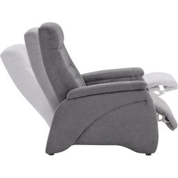 exxpo - sofa fashion Relaxsessel &raquo;Ascoli, Relaxsessel, Loungesessel, Hochlehnsessel&laquo; mit Relaxfunktion grau NaturLEDER (echtes Rindsleder) in Sitz und