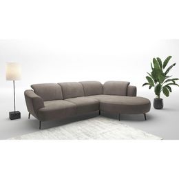 Sit & More sit&more Ecksofa &raquo;Zoe&laquo; ink.Sitztiefenverstellung, wahlweise mit Kopfteilverstellung braun 100% Polyester B/H/T: 309cm x 87cm x 199cm, Luxus-Microfaser