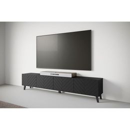 Home Affaire Lowboard &raquo;PHUKET&laquo; TV-Board mit Strukturfront, Breite ca. 190 cm schwarz B/H/T: 190cm x 39cm x 32cm