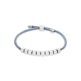 Liebeskind Berlin Damen Armband &raquo;Brick&laquo; blau 21cm, Edelstahl Textil