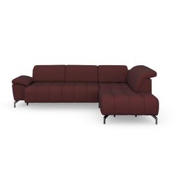 Sit & More sit&more Ecksofa &raquo;Cool L-Form&laquo; wahlweise mit Kopfteilverstellung und Vorziehsitz motorisch lila B/H/T: 272cm x 79cm x 220cm, Luxus-Microfaser Paris, 