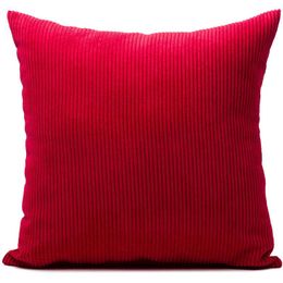 G&ouml;zze Dekokissen &raquo;Capri Cord&laquo; rot Polyester B/L: 60cm x 60cm, 1 Stk.