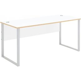 Innostyle Schreibtisch &raquo;Memphis Schreibtisch, 170x77x73cm (B/H/T)&laquo; 1 Stk. tlg. ABS-Kantenschutz, Soft Touch Oberfl&auml;che silber B/H/T: 170cm x 77cm x 73cm