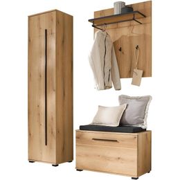 Home Affaire Garderoben-Set &raquo;Cantara, moderne Garderobe, Komplettset mit viel Stauraum&laquo; Komplett-Set, 3 Stk. tlg. B/H/T: 140cmcm x 201cmcm x 39cmcm