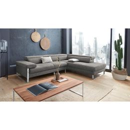 W.Schillig Ecksofa &raquo;finn, toller Sitzkomfort, L-Form, hochwertige Verarbeitungsdetails&laquo; German Design Award 2016, Fu&szlig;gestell Chrom gl&auml;nzend, Breite 