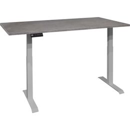 M&auml;usbacher Schreibtisch &raquo;Big System Office&laquo; Breite 160 cm, elektrisch h&ouml;henverstellbar silber B/H/T: 160cm